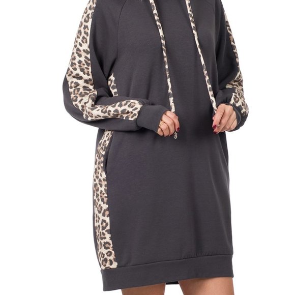 Zenana Outfitters | Tops | Leopard Soft Stretch Longline Hoodie | Poshmark